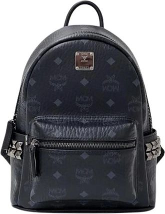 MCM Sac &agrave; dos en toile Pre-owned - Femme - Pre-owned - Noir - Taille: ONE Size