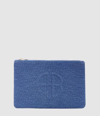Anine Bing Pochette Lili Washed Blue