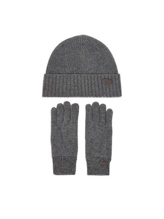 Barbour Set M&uuml;tze und Handschuhe Carlton MGS0091GY15 Grau