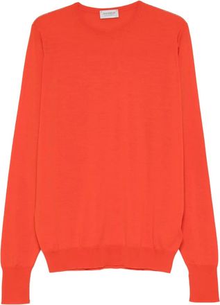 John Smedley pull Marcus à col rond - Orange