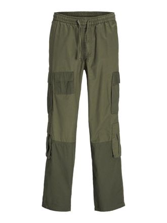Jack & Jones Herren Jpstkarl Jjalfie Ripstop Cargo Trend Ln Cargohose, Dusty Olive, XL