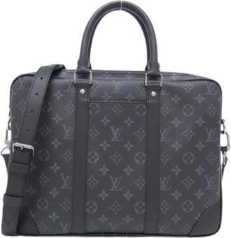 Louis Vuitton Sac &agrave; main en toile enduite pr&eacute;-poss&eacute;d&eacute; - Homme - Pre-owned - Noir - Taille: ONE Size
