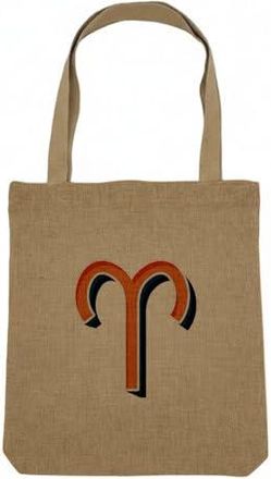 Fabulous Sac Shopping Tote Bag Aspect Lin - B&eacute;lier Signe astrologie Zodiaque Astres M&eacute;taphore Symbole Figure Allegorie - Sac de Courses Toile Epaisse 360g Beig