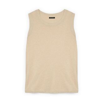 Fiorella Rubino Top en jersey lurex - Femme - Tops - Blanc - Taille: 44 FR