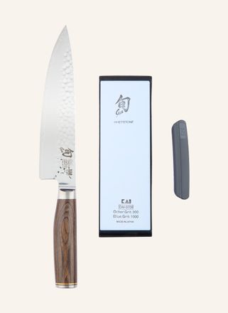 Kai Kai 3-Tlg. Set Shun Premier: Kochmesser, Kombi-Schleifstein 300/1000 Und Sch&auml;rfhilfe silber