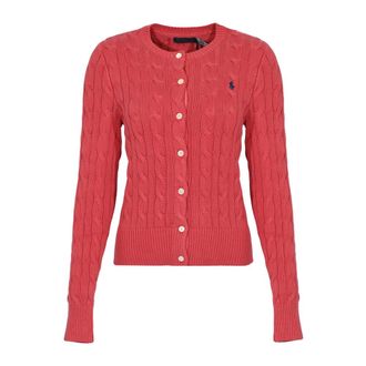 Polo Ralph Lauren Femme, Pulls, Rouge, Taille: 40 FR Cable-Knit Cotton Cardigan