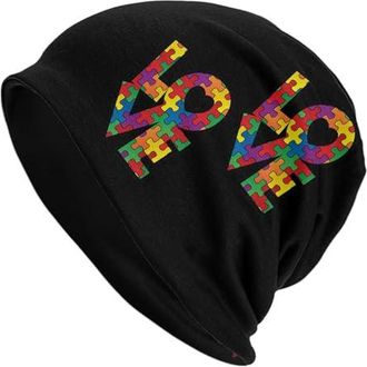 Generic Femme Homme Bonnet &Agrave; Revers Sensibilisation &Agrave; lAutisme, Amour du Coeur Bonnet dhiver Classique Bonnets Tricot&eacute; Doux Bonnets De Ski pour Quotidien Ski 