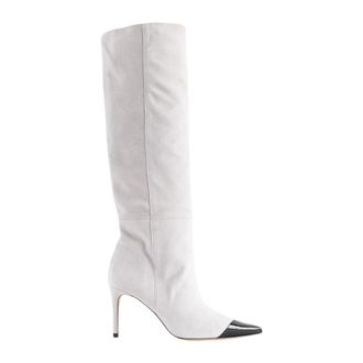 Custommade Wildleder-Stiefel mit Absatz - - Shoes - Damen - Grau - 36 EU