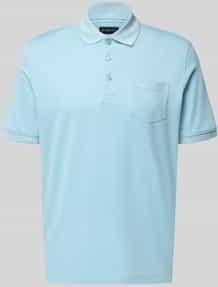 Bugatti Regular Fit Poloshirt mit Brusttasche und Label-Stitching