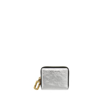 Marc Jacobs Portefeuille The Scene Slim Compact en cuir m&eacute;tallis&eacute;