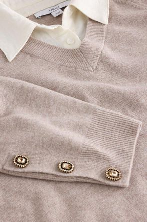 Next Strickpullover Superweiches Langarmshirt im Lagen-Look (1-tlg)