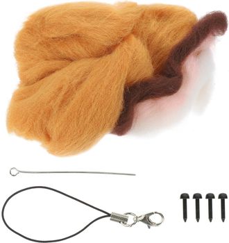 Aboofan DIY Filzwolle f&uuml;r Anf&auml;nger mit Niedlichem Corgi Hundemotiv Handgefertigte Wollfilz Materialien f&uuml;r Basteln und Weihnachtsdeko Buntes Nadelfilzen f&uuml;r K