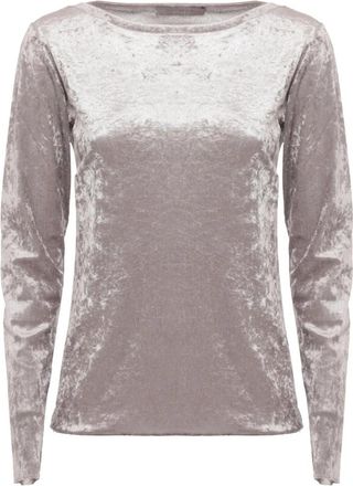 D.exterior Perforierter Samtpullover - - Tops - Damen - Braun - L