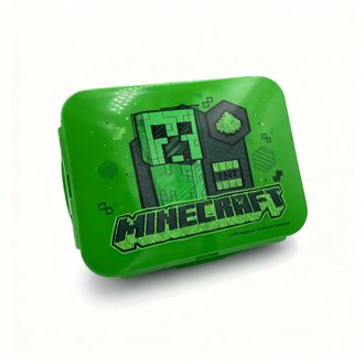 Hox Minecraft Creeper Graffiti Art Bento Lunchbox mit mehreren Fächern, auslaufsichere Bento-Lunchbox mit Fächern für Schule & Büro, Geschenk für Minecraf