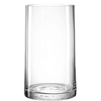Leonardo Leonardo Novara Glasvase in modernem Design, zylinderf&ouml;rmige Deko-Vase, elegantes Windlicht aus Glas f&uuml;r Kerzen, H&ouml;he: 26 cm, Durchmesser 15 cm, 01862