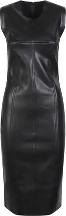 Norma Kamali Femme, Robes, Noir, Taille: 36 FR Robe Crayon Grace Sans Manches