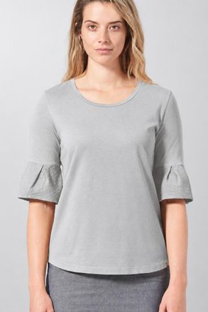 Hempage Hempage Damen vegan T-Shirt Glocken&auml;rmel Quarzgrau