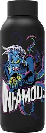 Quokka Villains Ursula Thermosflasche, Edelstahl, einfarbig, Schwarz, 510 ml