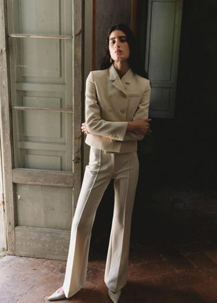 Mango Veste courte double boutonnage &eacute;cru - Femme - XS - MANGO