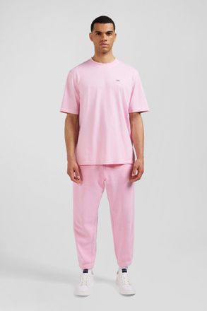 Eden Park T-shirt Manches Courtes Unisexe En Coton Surteint Uni Rose Coupe Oversized