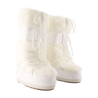 Moon Boot Womens Icon Boots - Moon Synthetic White Shoes