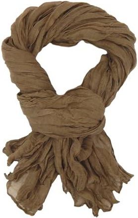 Ella Jonte Écharpe légère pour homme - Couleur unie - Bleu gris ou marron - Pour toutes les saisons, marron, taille unique