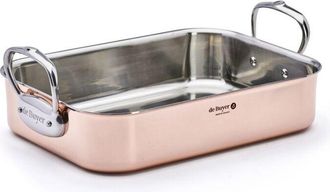 De Buyer de Buyer Inocuivre Kupferbratpfanne mit zwei Edelstahlgriffen