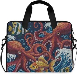 Alaza Sac pour ordinateur portable de 40,6 &agrave; 39,6 cm, motif croissant de lune, &eacute;toiles, soleil, sac pour ordinateur portable, sac &agrave; bandouli&egrave;re pour femme, 