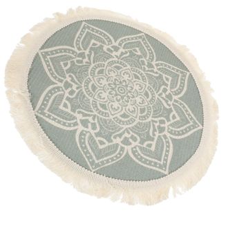 Frcolor 2 St&uuml;ck Teiliges Boho Tischset aus Polyester Baumwoll Mischung mit Quasten Hitzebest&auml;ndig und Sch&uuml;tzend Vielseitig als Platzset und Untersetzer f&uuml;r Es