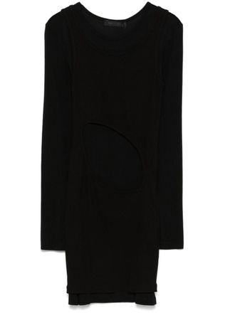 Heliot Emil robe Umbra à coupe courte - Noir