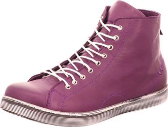 Andrea Conti Damen High Top Sneaker, Pflaume, 39 EU