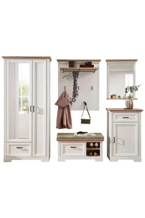 Landscape Garderobe, Pinien, Eiche Artisan, Holzwerkstoff, 5-teilig, 281x204x41 cm, Garderobe, Garderoben-Sets & Serien, Garderoben-Sets