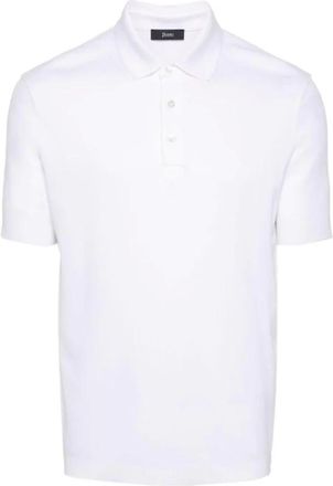 Herno Homme, Tops, Blanc, Taille: M Polo &agrave; effet maille jersey