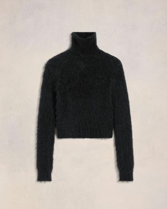 Ami Ami Paris - Pullover aus geb&uuml;rsteter Alpakawolle und Mohair Schwarz - Gr&ouml;&szlig;e: XL - f&uuml;r Damen