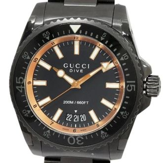 Gucci Pre-owned Acier inoxydable montres - Homme - Pre-owned - Noir - Taille: ONE Size