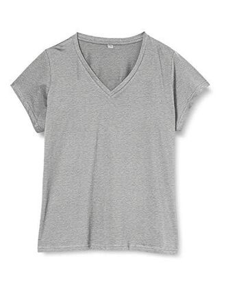 Build Your Brand Ladies Basic Tee T-Shirt, Gris (Heather Grey), XXL Femme