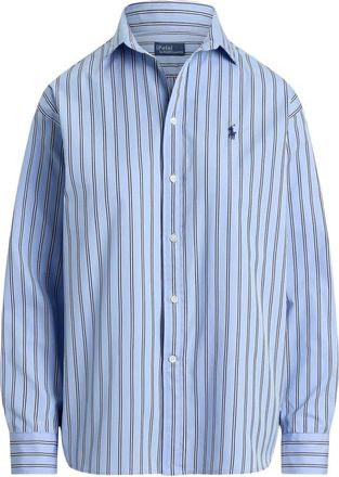 Polo Ralph Lauren Femme, Blouses et Chemises, Bleu, Taille: 38 FR Blouse Manches Longues Rmsy ST