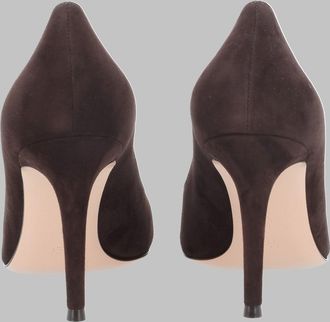 Gianvito Rossi Leather Pump Heel - Brown