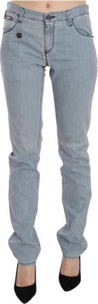 Costume National Femme, Jeans, Bleu, Taille: W30 Jean Skinny en Denim Jambe Mince Taille Moyenne