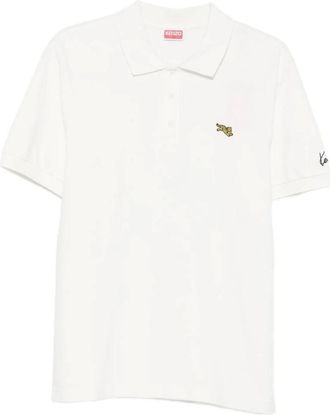 Kenzo Homme, Tops, Blanc, Taille: S Polo Tigre Ecusson