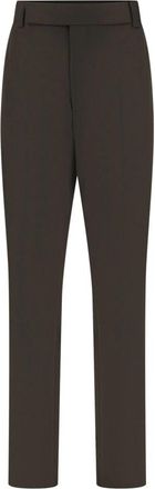 Saint Laurent Tapered Pants in Brushed Wool Flannel - - Trousers - Herren - Schwarzk - S