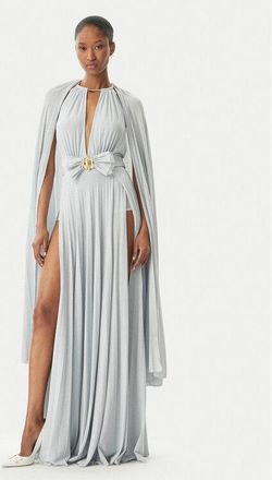 Elisabetta Franchi Abendkleid AB-R13-51E2-V860 Silberfarben Regular Fit