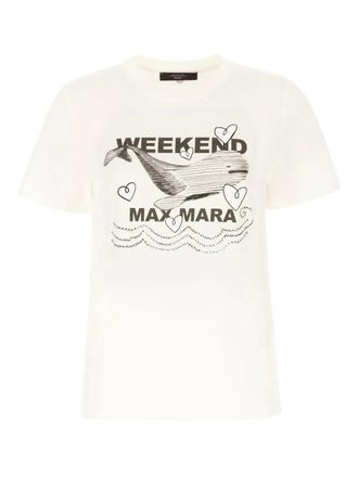 Max Mara t-shirt en coton à imprimé graphique - Tons neutres