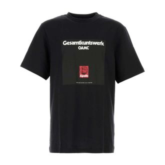 OAMC Klassisches Schwarzes Baumwoll-T-Shirt - - Tops - Herren - Schwarzk - M