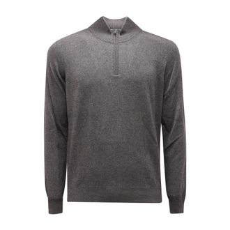 Ferrante Royal Wollpullover mit Rei&szlig;verschluss - - Knitwear - Herren - Grau - M