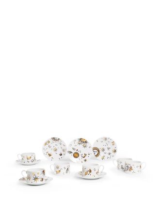 Fornasetti Set aus 6 Teetassen - Weiß