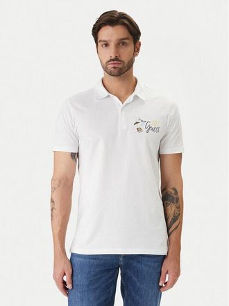 Guess Poloshirt F6GP01 K8FQ4 Wei&szlig; Regular Fit