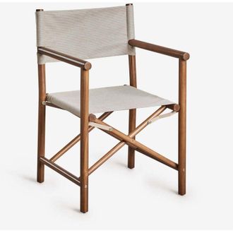 Sklum Sklum - Klappbarer Garten-Regiestuhl Olivia aus Akazienholz Beige Semoline Akazienbraun dunkel