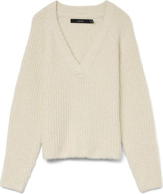 Vero Moda Vmnovah Rib Ls V-Neck Pullover Noos