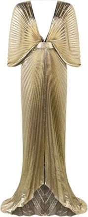 Roberto Cavalli Femme, Robes, Jaune, Taille: 34 FR Lam&egrave; Maxi Dress